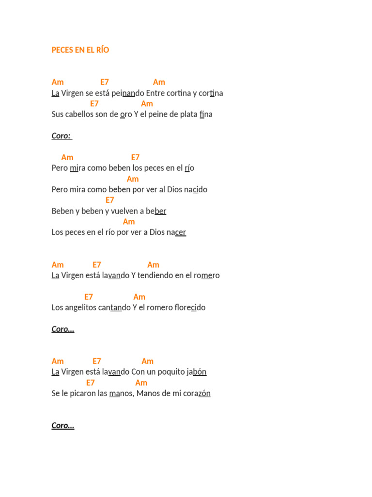Peces en el Río: Letra y Significado | PDF