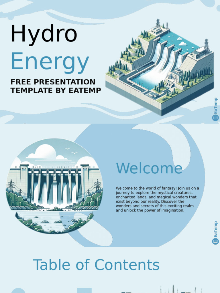 Hydro Energy PPT Template by EaTemp | PDF | Fantasy | Elves