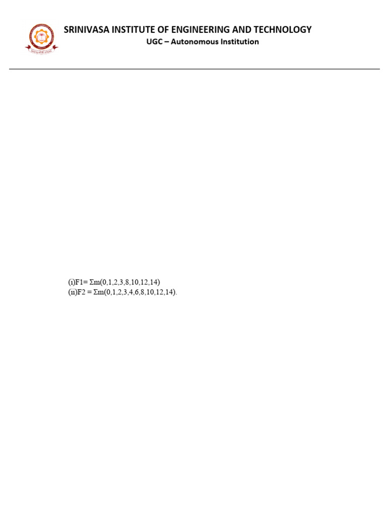 STLD Assignment 2 Questions | PDF