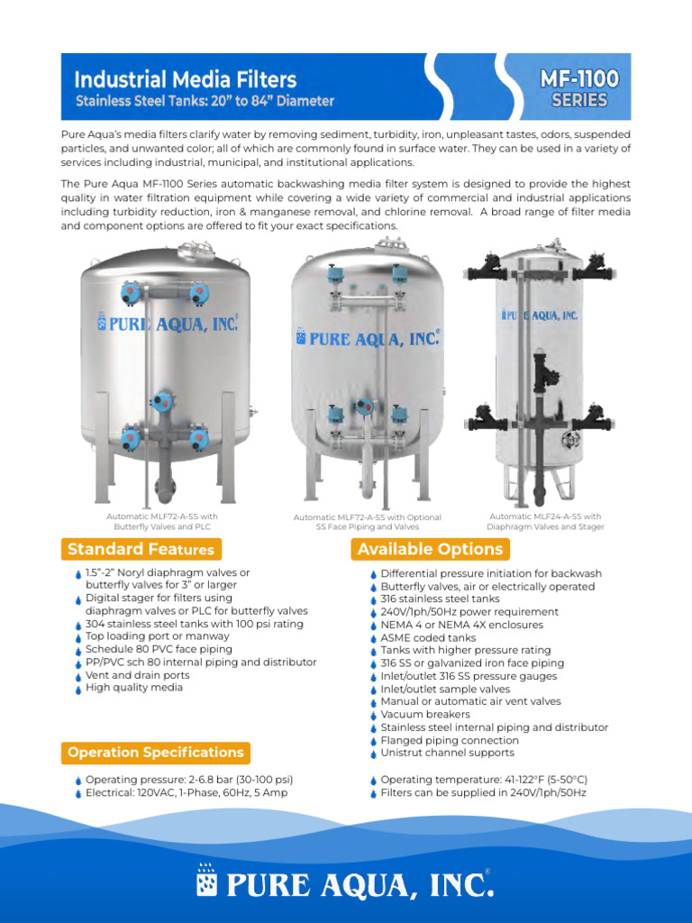 Industrial Stainless Tank Water Media Filter | PDF | Water Purification ...