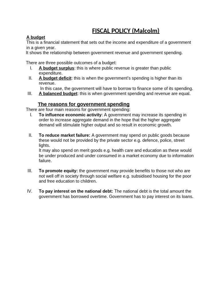 Fiscal policy | PDF | Taxes | Fiscal Policy