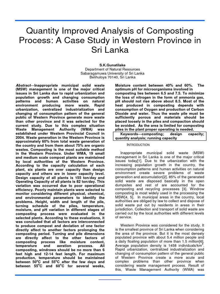 Quantity Improved Analysis of Composting | PDF | Compost | Waste