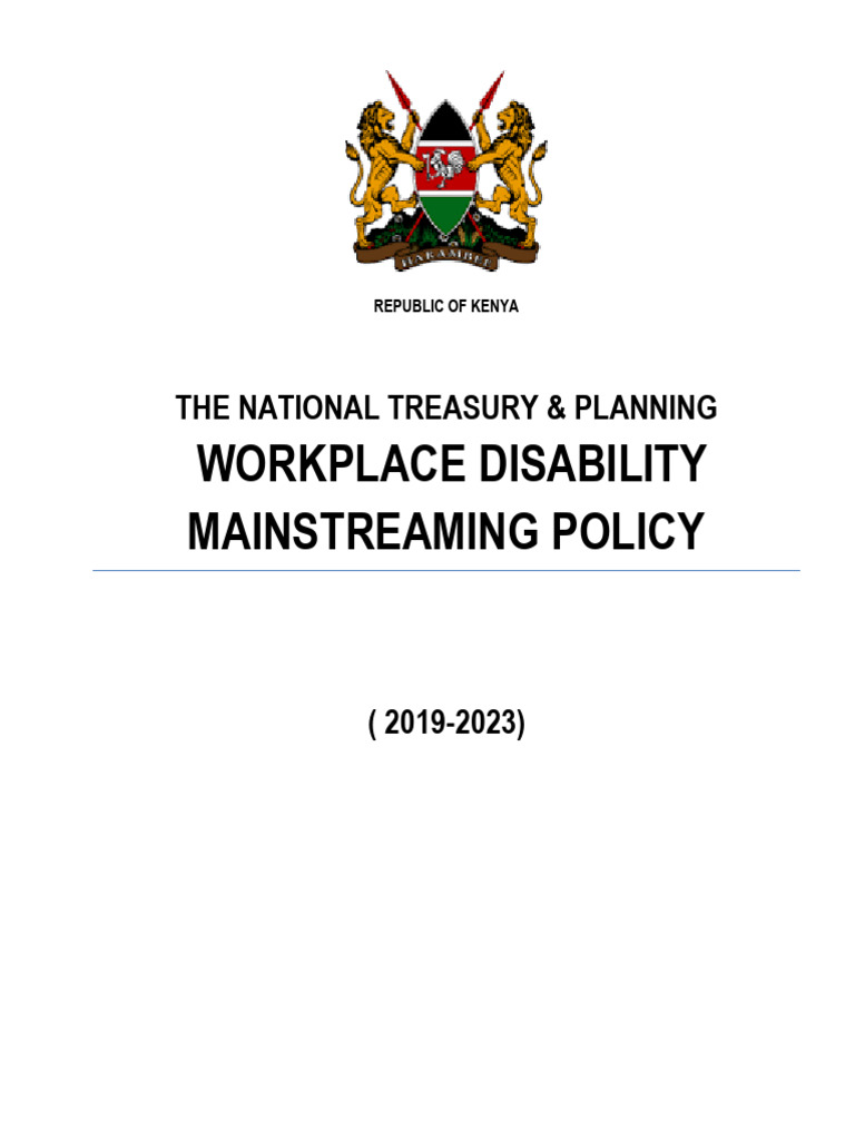 DISABILITY MAINSTREAMING POLICY FINAL Edited TNT | PDF | Disability ...