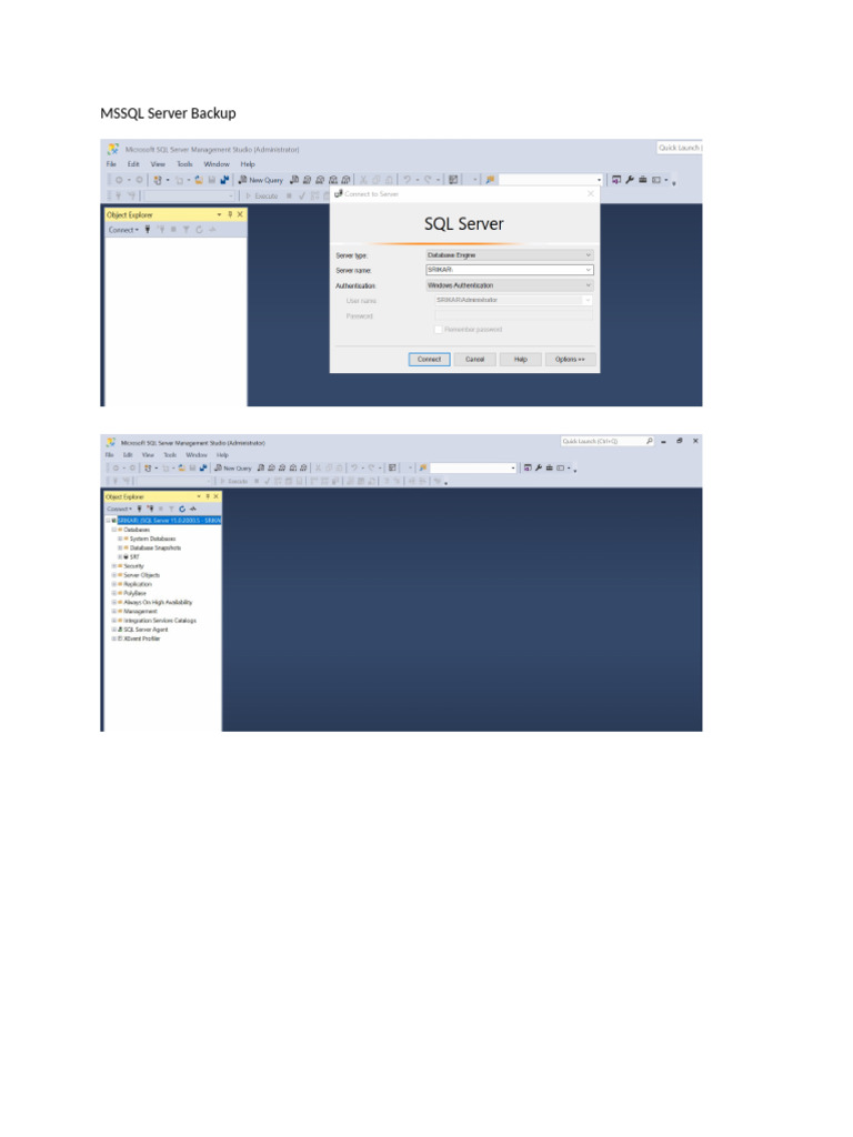 MSSQL-Backup-Document | PDF