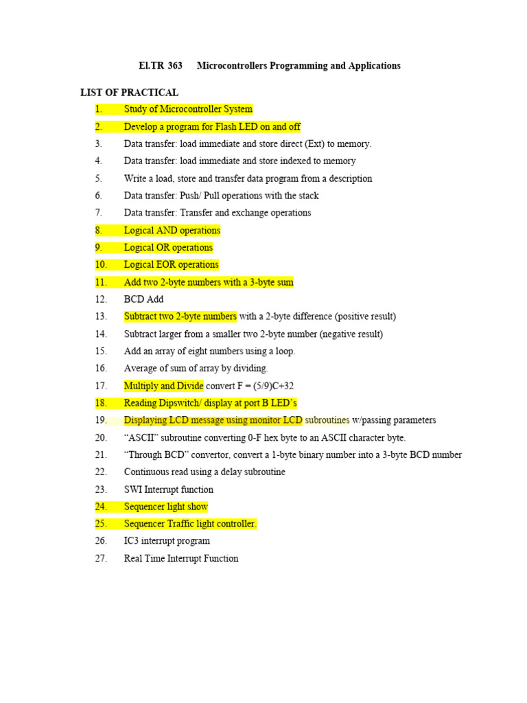Microcontroller Projects and Practicals | PDF