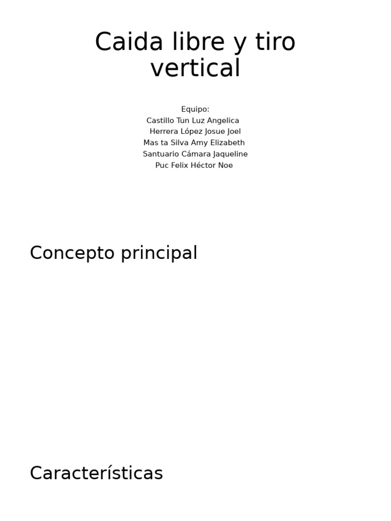 Caida Libre y Tiro Vertical | PDF