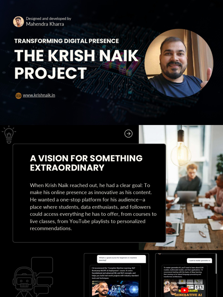 Krish Naik's Innovative Learning Platform | PDF | Search Engine Optimization | Artificial ...