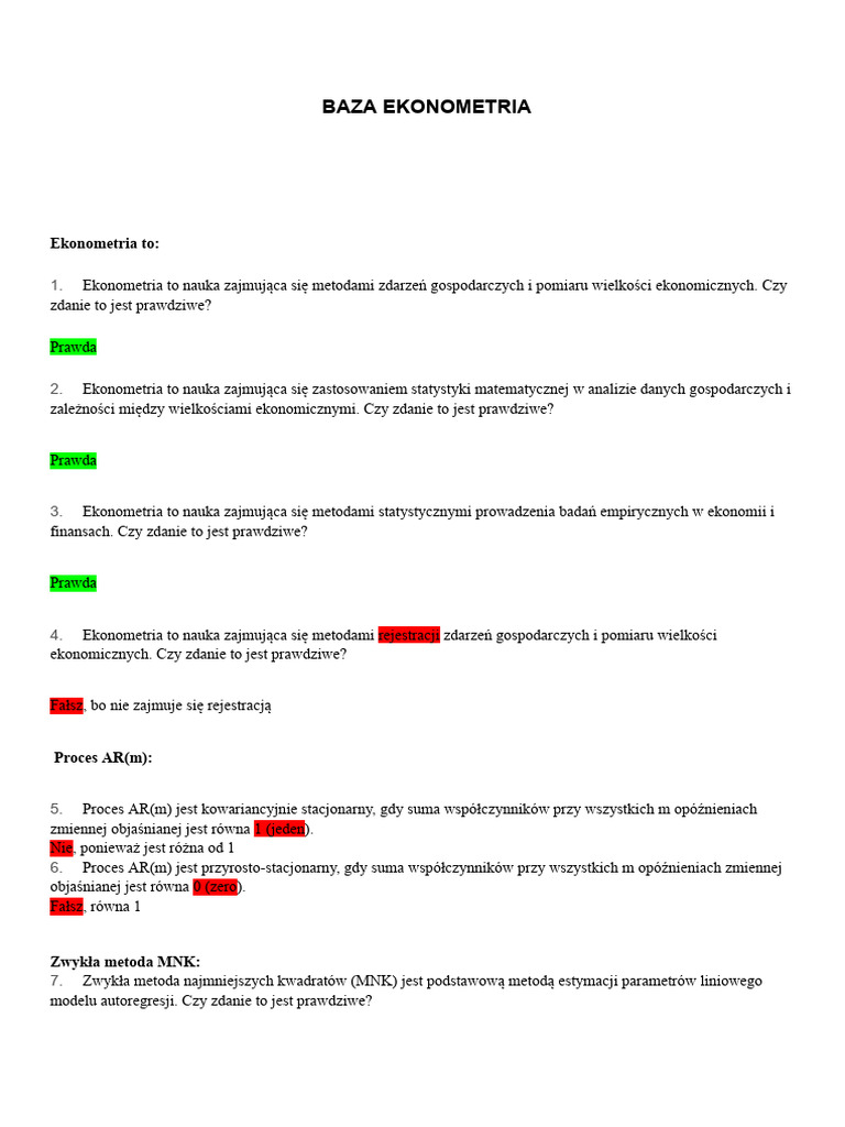 Ekonometria 241006 131326 | PDF