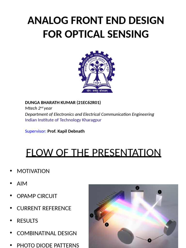 ANALOG FRONT END DESIGN FOR OPTICAL SENSING (1) | PDF | Diode ...
