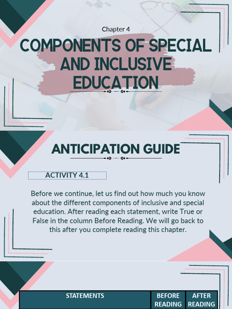 Components of Special Education Guide | PDF | Special Education ...