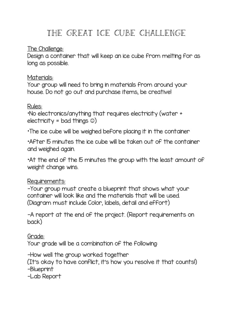 Ice Challenge | PDF
