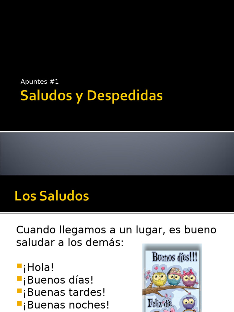 Saludos y Despedidas | PDF