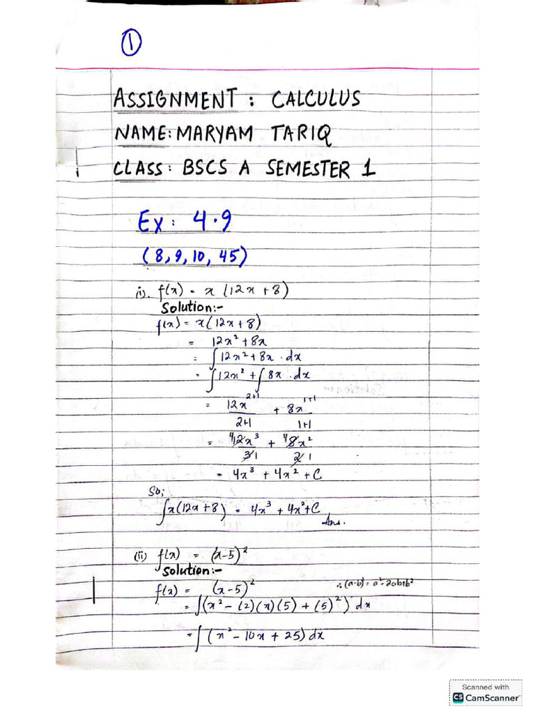 Calc Assignment-Compressed | PDF