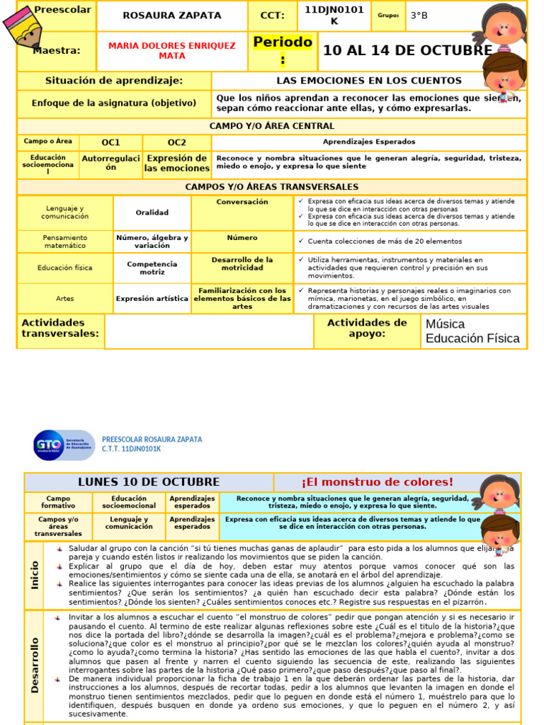 Emociones en Cuentos para Preescolar | PDF | Las emociones | Educación ...
