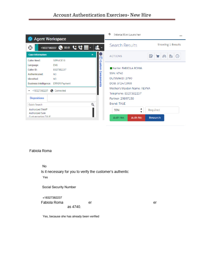 Authentication Workshop - Cases | PDF | Interactive Voice Response