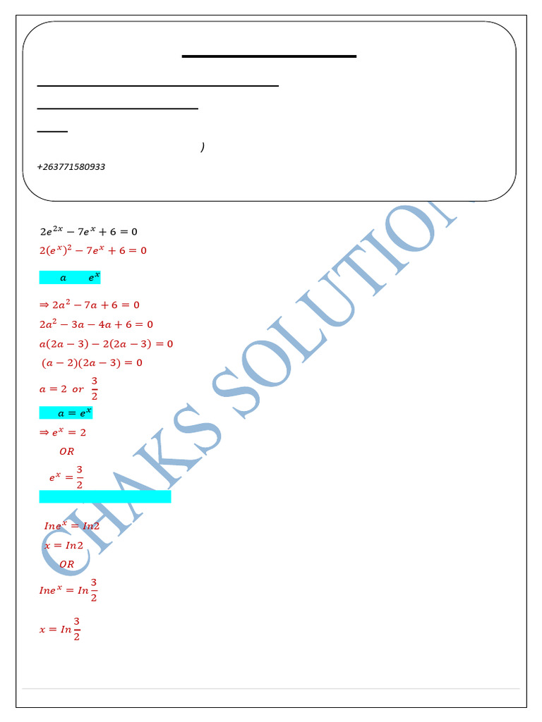 2021 Nov Chaks Pure Maths P1 Marking Guide-1 | PDF | Square Root | Mathematics