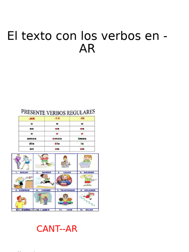 Leccion 15. Verbos en - Ar | PDF