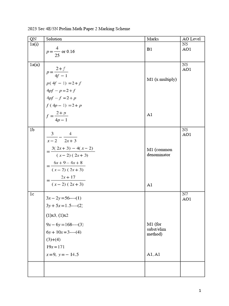 FMSS 2023 EM Prelim P2 Ans | PDF | Triangle | Geometric Shapes