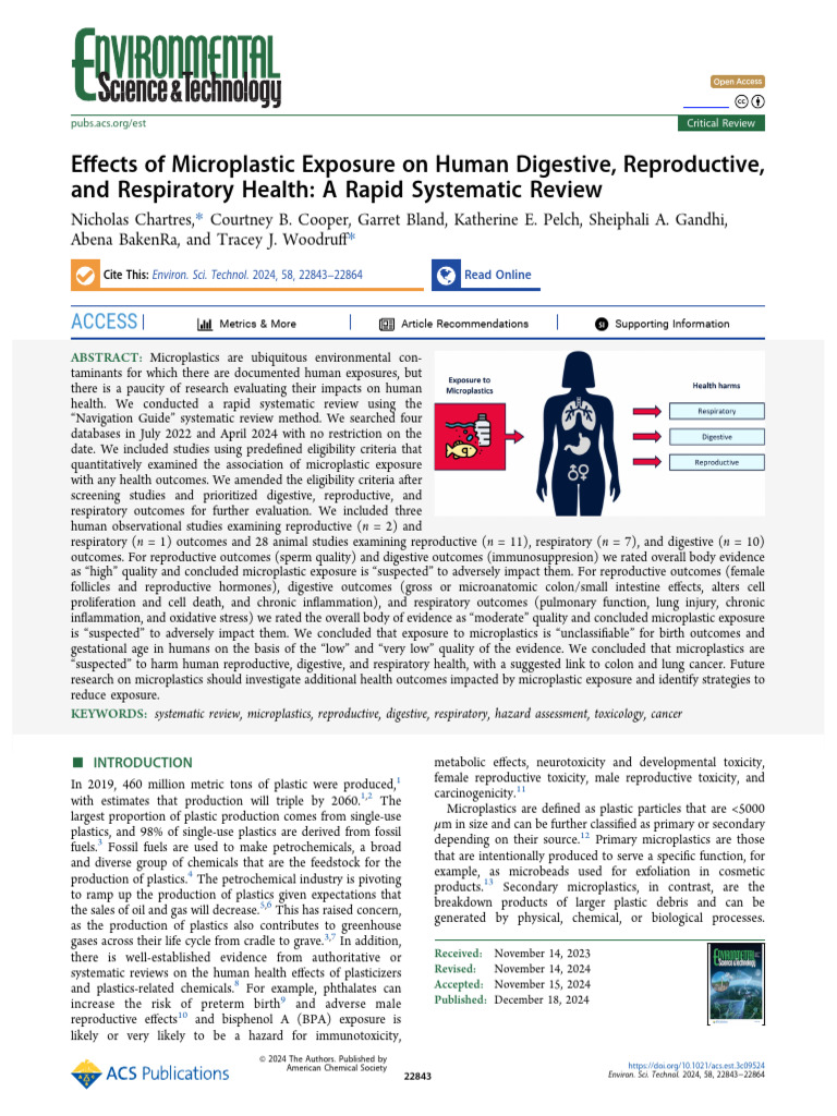 Microplastic Exposure | PDF | Systematic Review | Toxicity