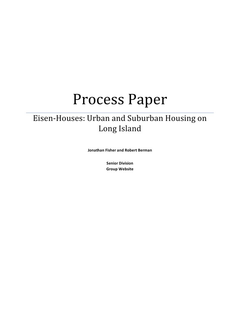 NHD Process Paper | PDF | Suburb | The United States