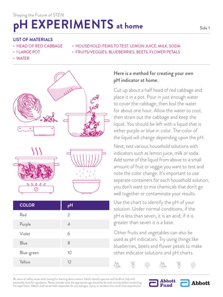 pH-Experiments | PDF | Ph | Cabbage