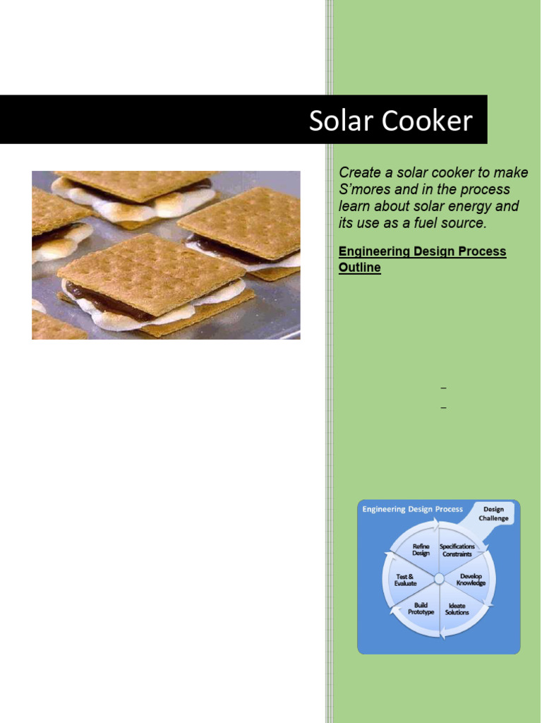 Solar Cooker Design Challenge | PDF | Kitchen Stove | Solar Energy
