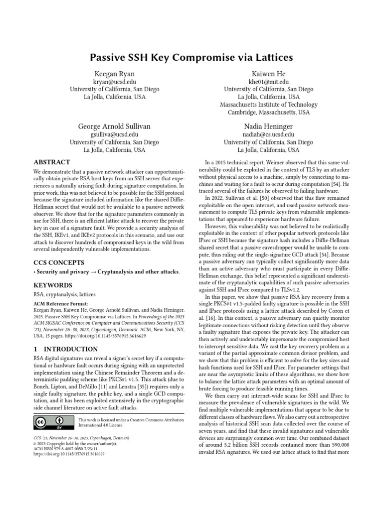 2023-1711 | PDF | Encryption | Secure Shell