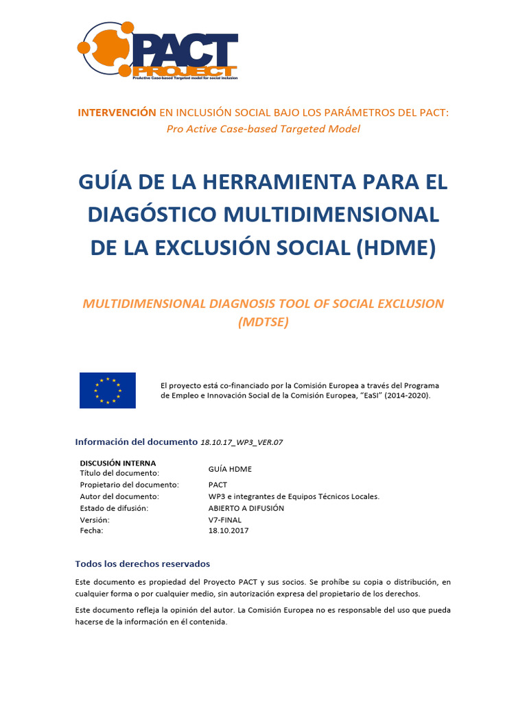Guía HDME para Diagnóstico de Exclusión | PDF | Exclusión social ...