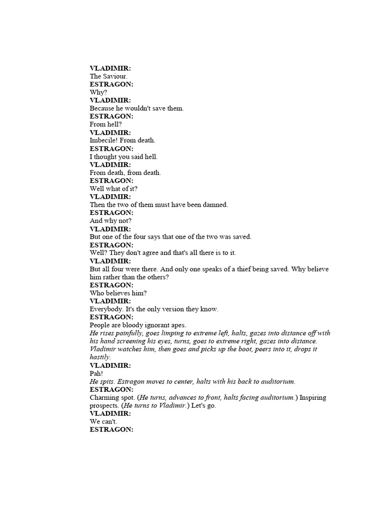Godot in English - Short Dialogue | PDF