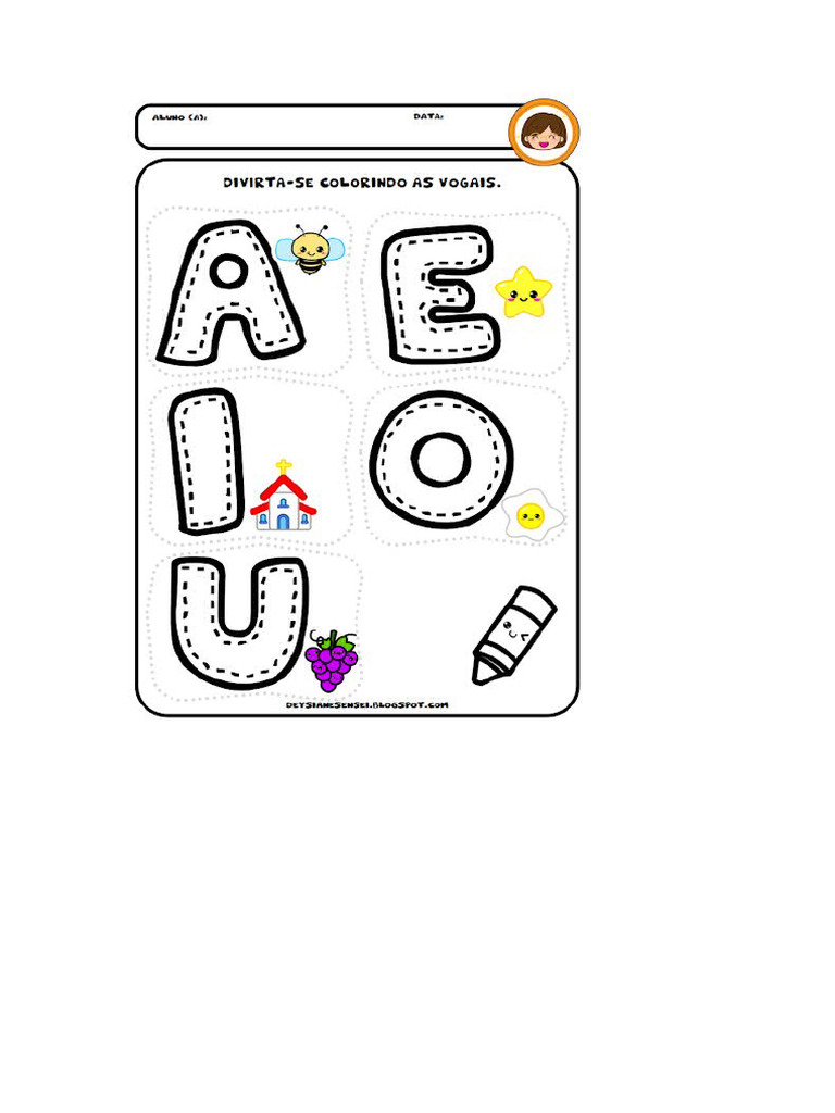 atividades a e i o u | PDF