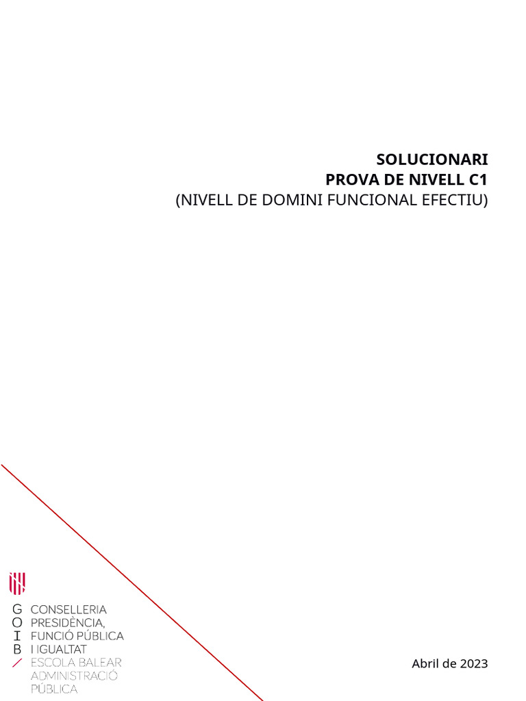 Prova C1 2023 Solucionari | PDF