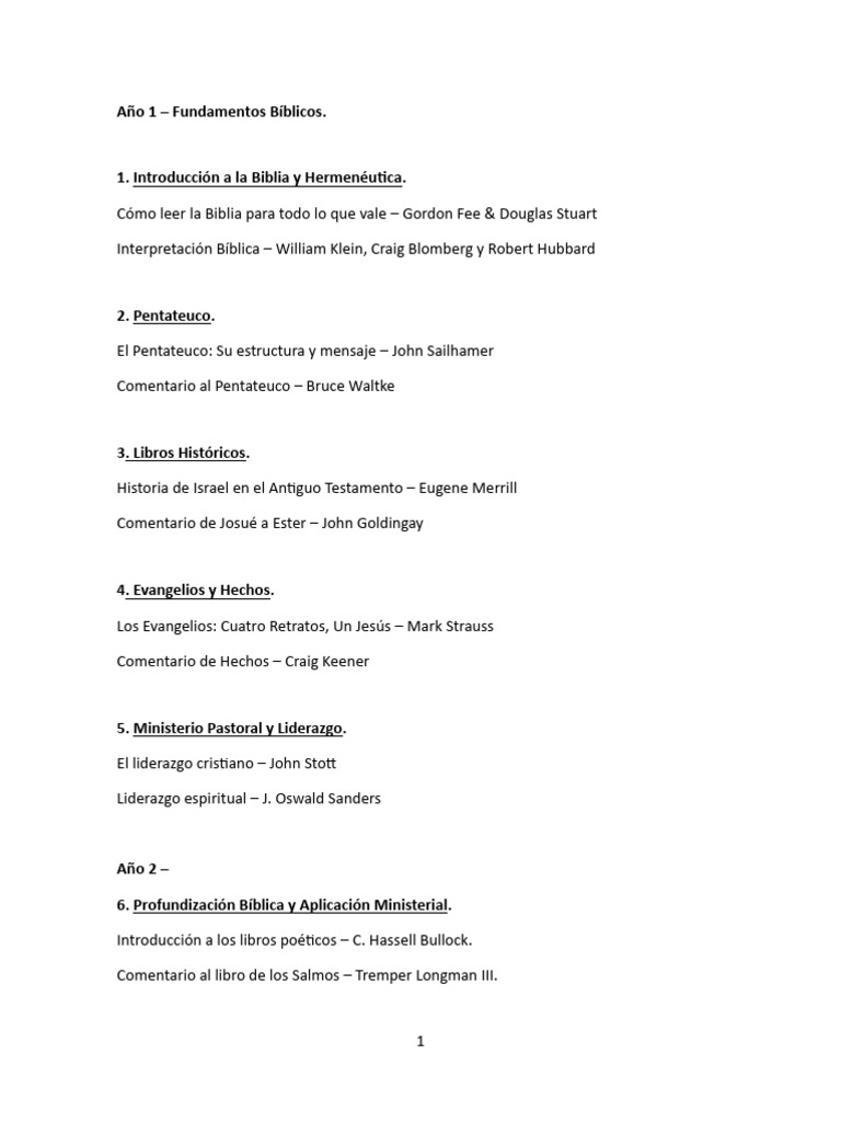 Guía de Estudios Bíblicos y Ministeriales | PDF