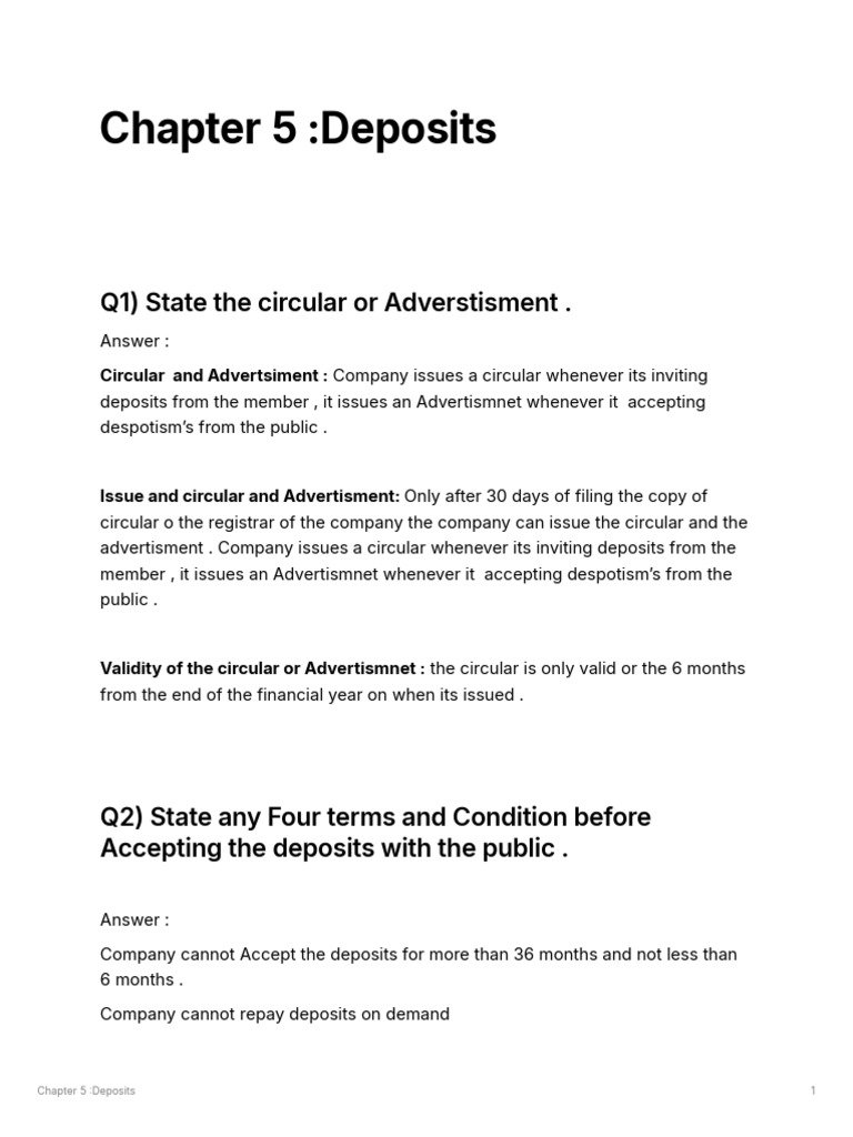 Company Deposit Procedures Guide | PDF | Banks | Corporations