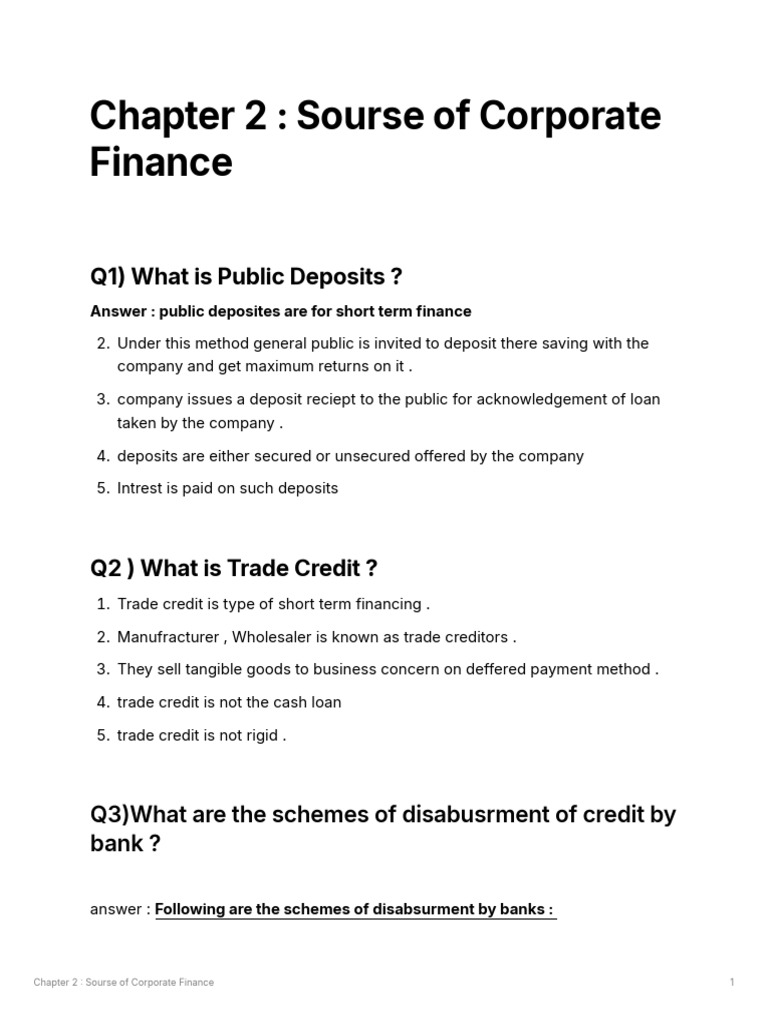 Sources of Corporate Finance Explained | PDF | Preferred Stock | Dividend