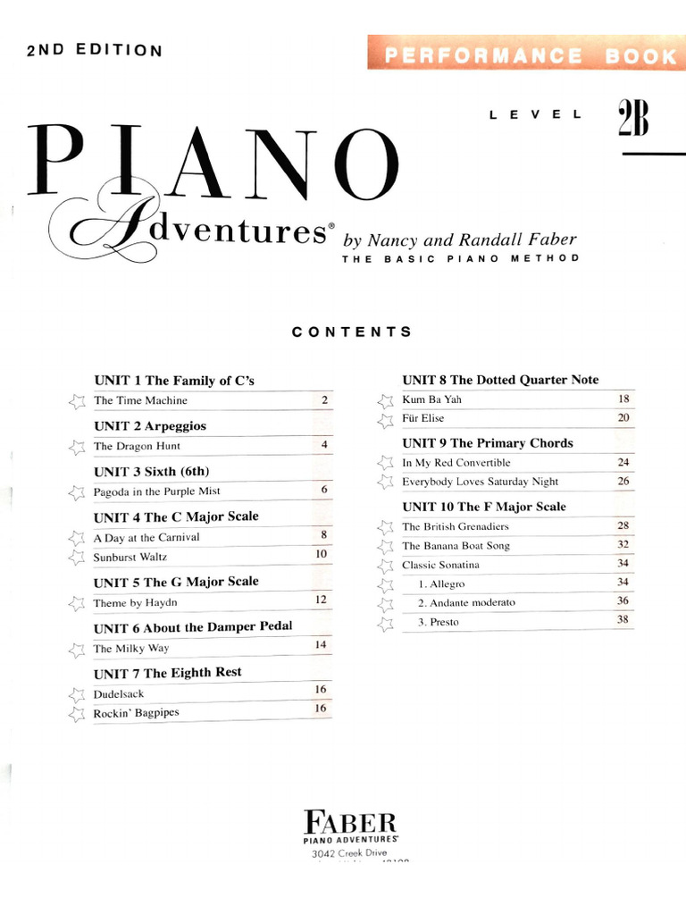 Piano Adventures Level 2B PDF Guide | PDF