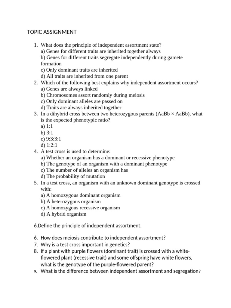 Topic Questions | PDF