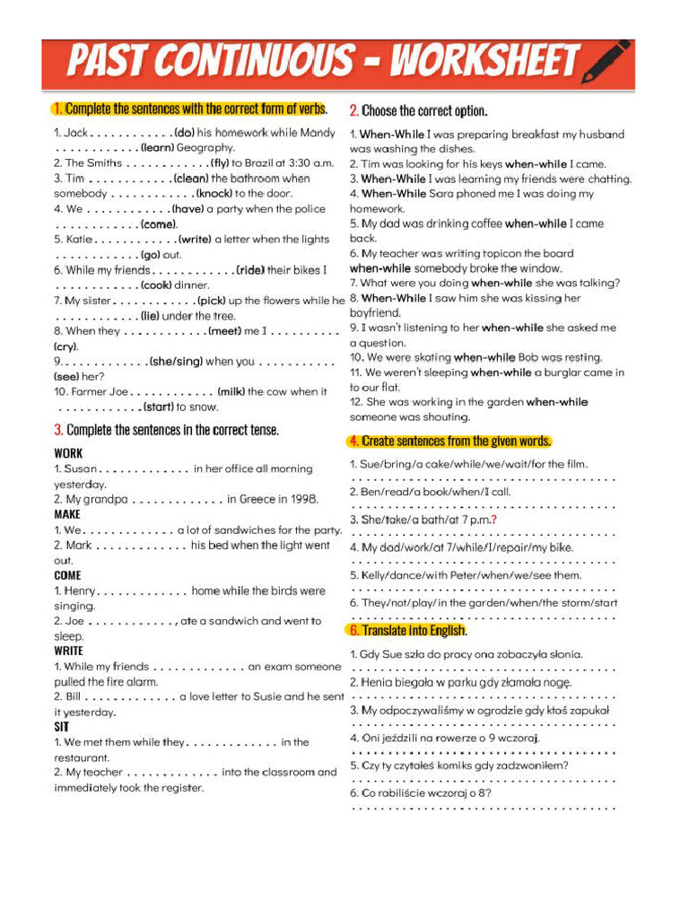 Past Continuous | PDF