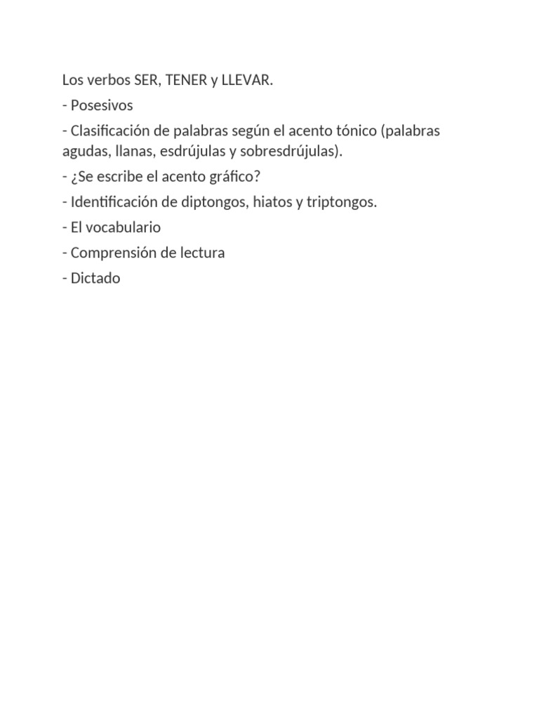 Los Verbos SER | PDF