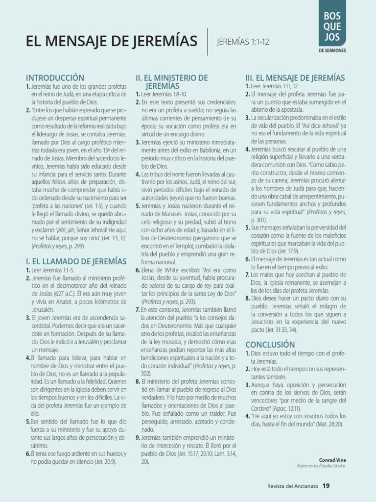 El Mensaje de Jeremías | PDF | Jeremías | Libro de Deuteronomio