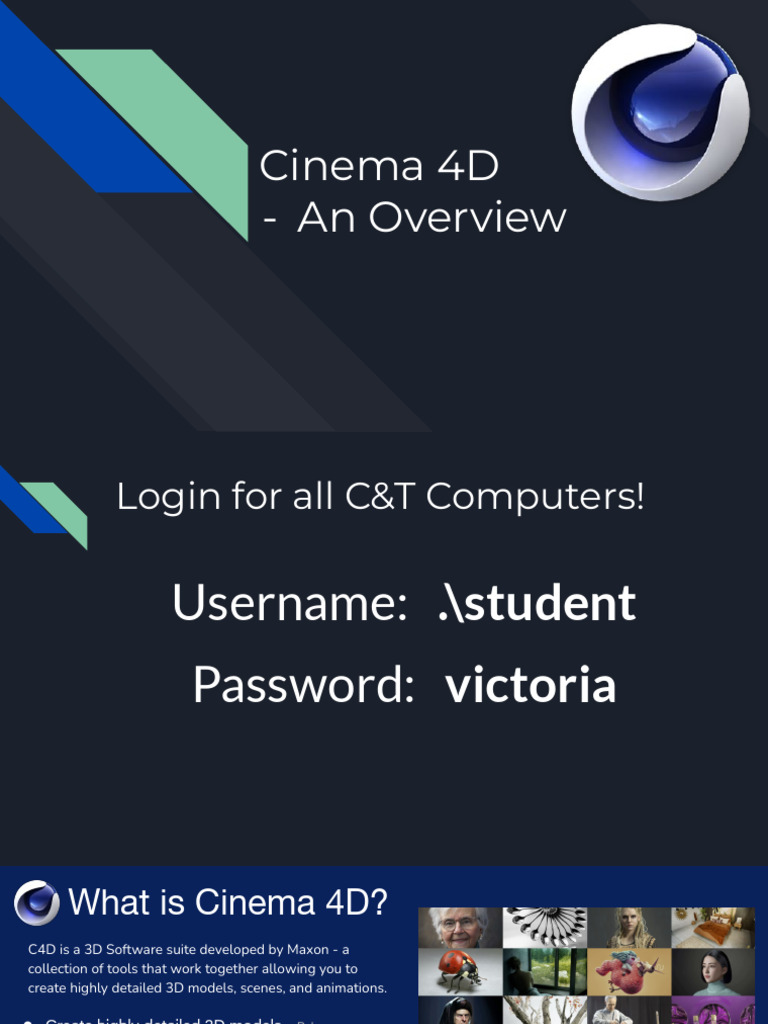 c4d Overview 2024 - 25 - For Students | PDF | Rendering (Computer ...