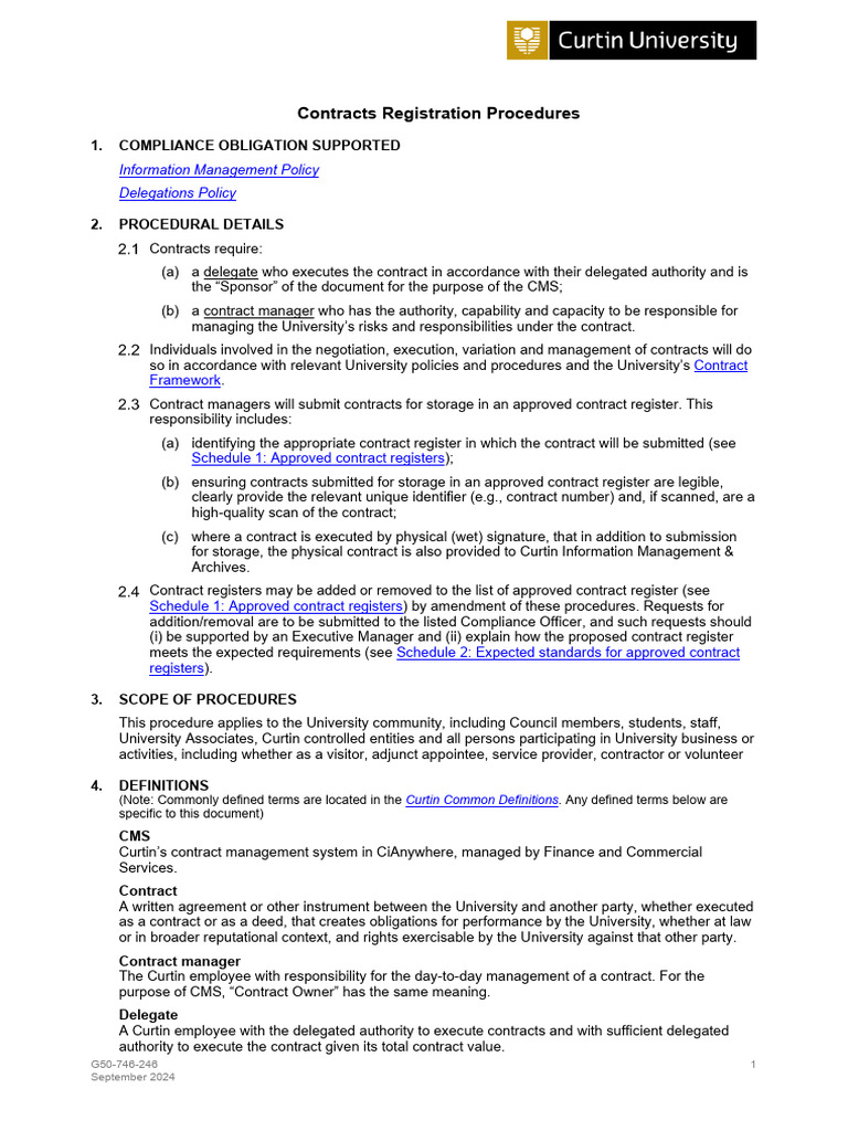 Contracts Registration Procedures | PDF | Business