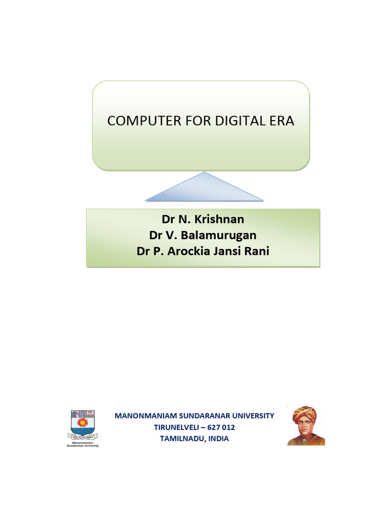 Computer For Digital Era E - Materials | PDF | Random Access Memory | Operating System