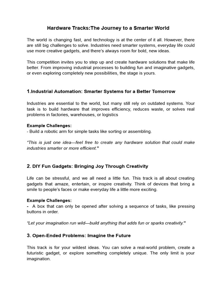 Hardware Tracks | PDF