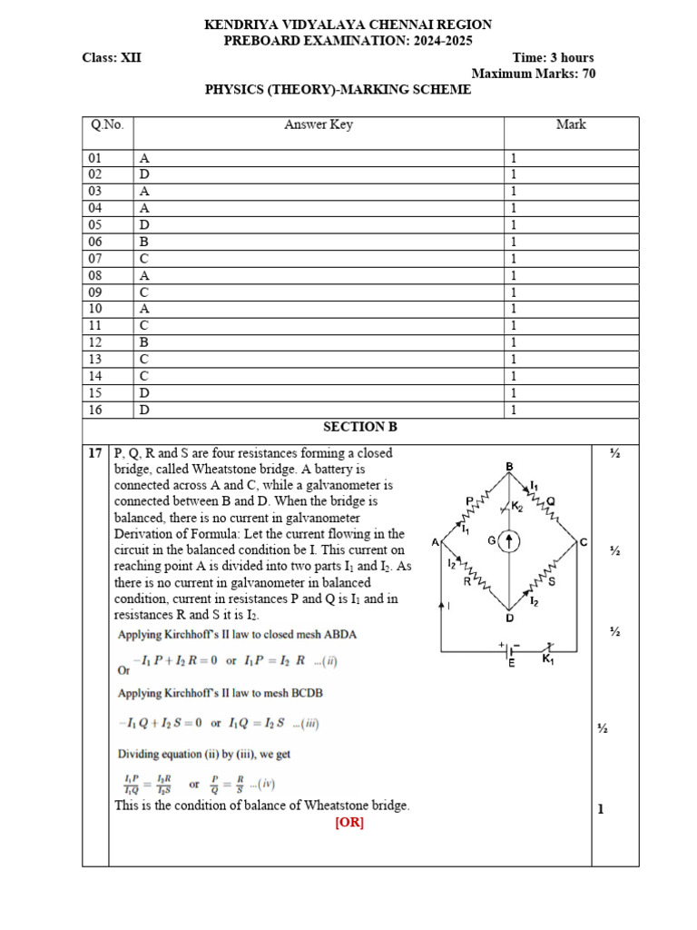 12 PHY MS 04012025 | PDF | Capacitor | Capacitance
