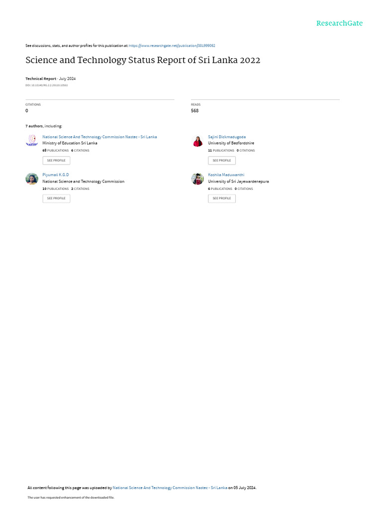 STStatusReport 2022 FINAL | PDF | Science | Gross Domestic Product