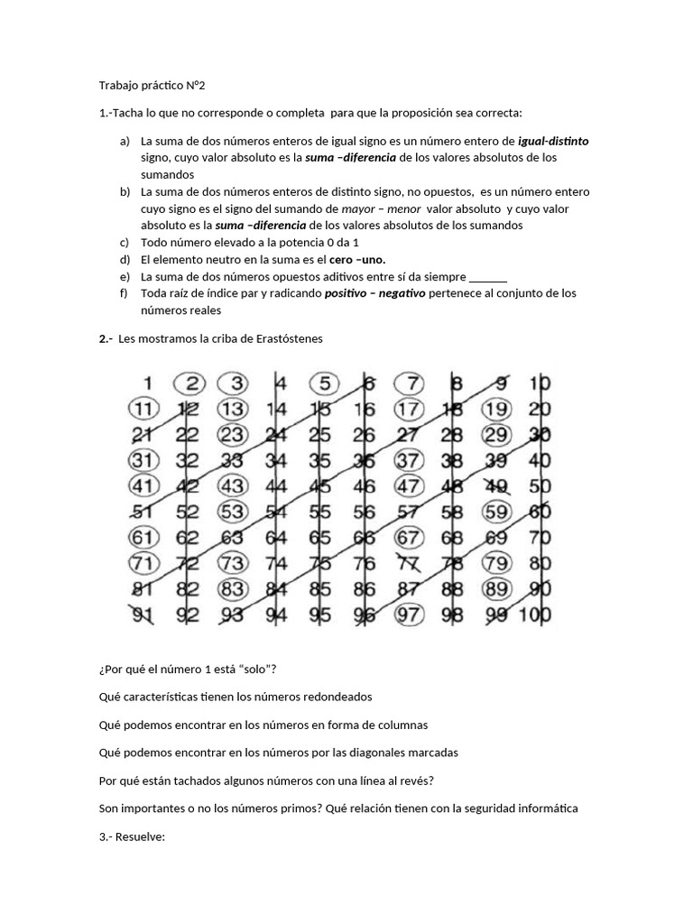 TP 2 (1) | PDF | Entero | Números