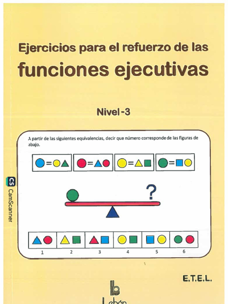 Refuerzo de Las Funciones Ejecutivas NIVEL-3 Ed. Lebon | PDF