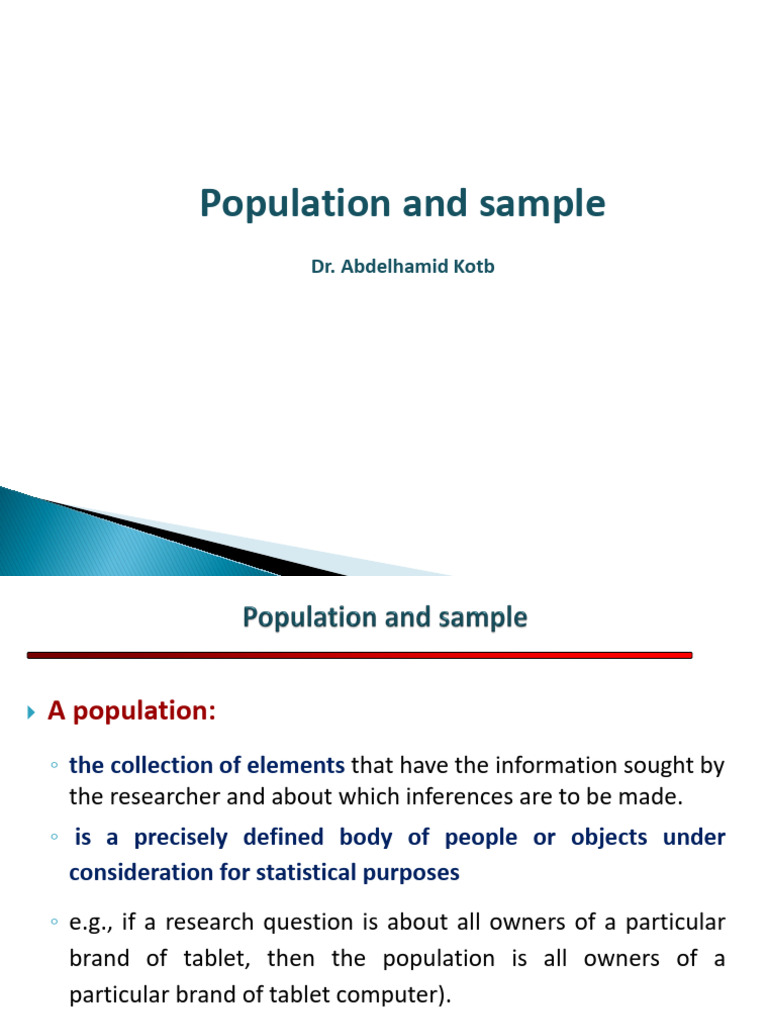 Population and Sampling | PDF | Sampling (Statistics) | Probability And ...