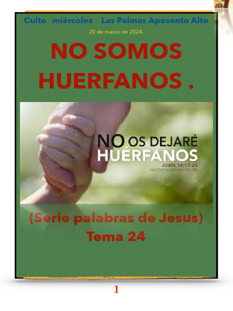 No Somos Huerfanos | PDF | Jesús | eucaristía