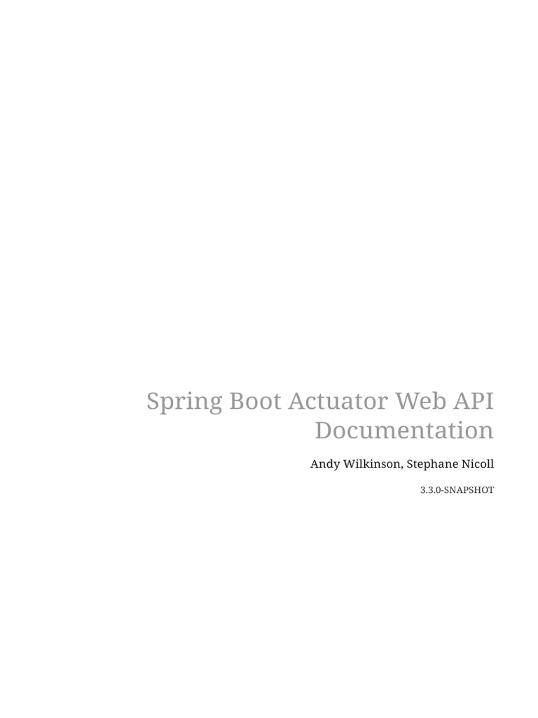 B3 - Spring Boot Actuator Web API V3.3.0 | PDF | Cache (Computing ...